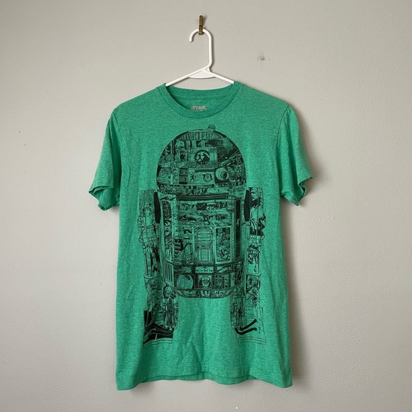 Star Wars | Shirts | Star Wars Mens Green R2d2 Graphic Tee Shirt S ...